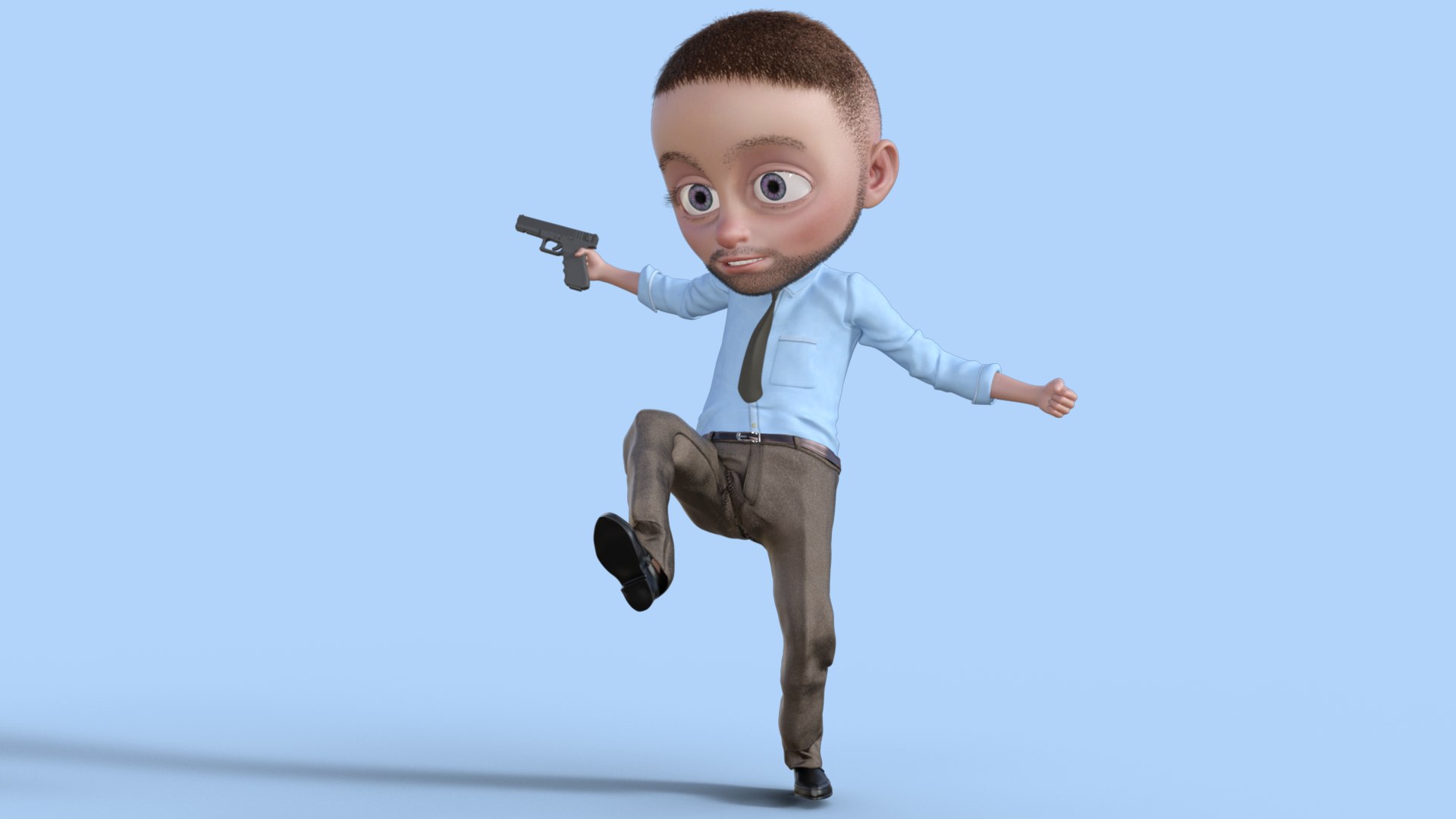 3D 3D Cartoon Mafia Boy - TurboSquid 1923069