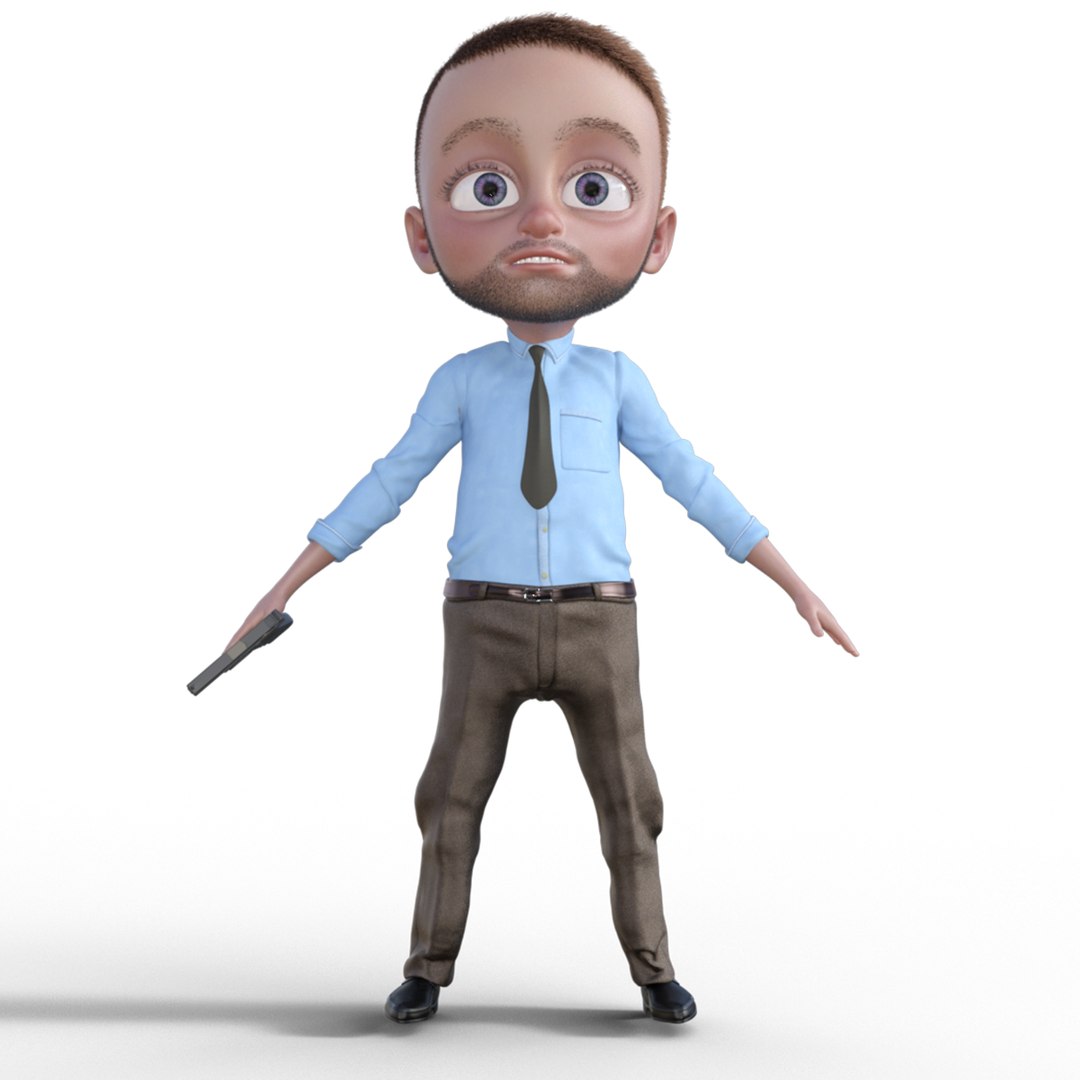 3D 3D Cartoon Mafia Boy - TurboSquid 1923069