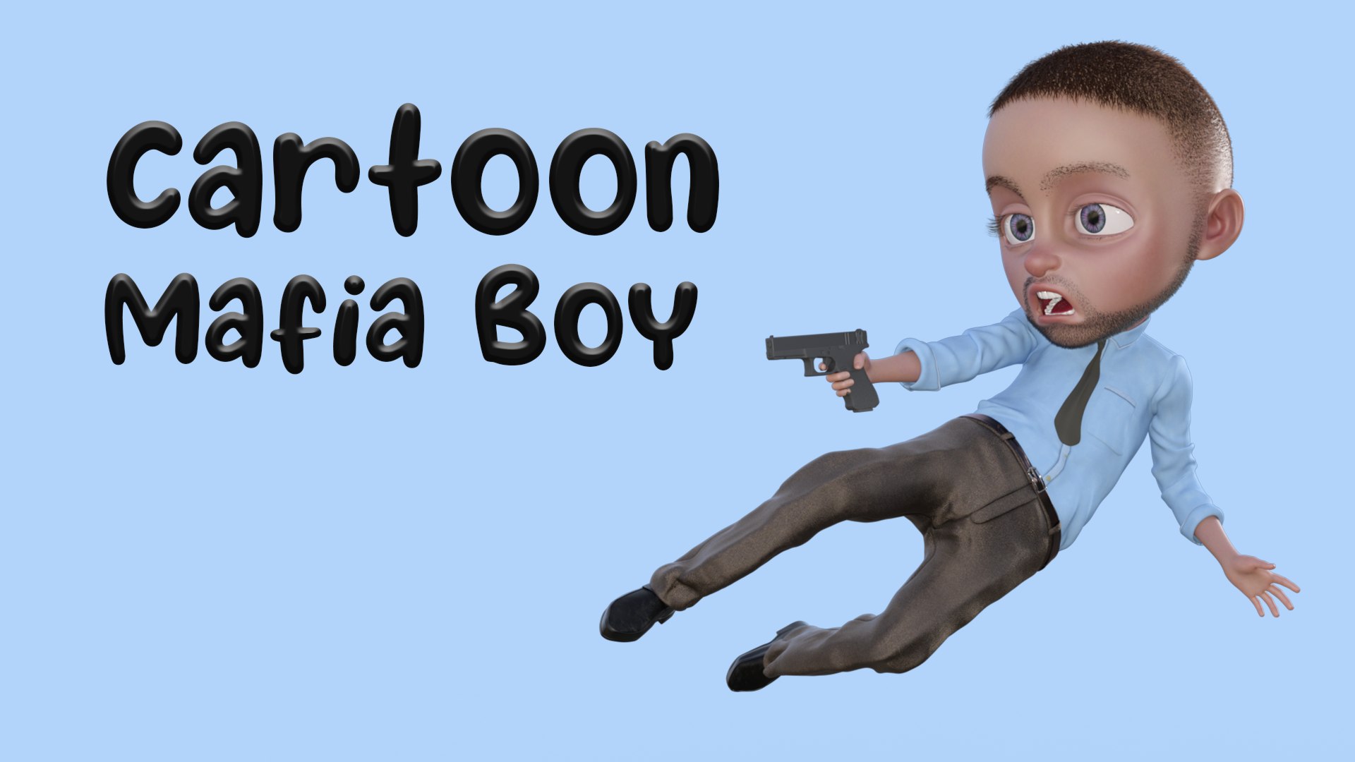 3D 3D Cartoon Mafia Boy - TurboSquid 1923069