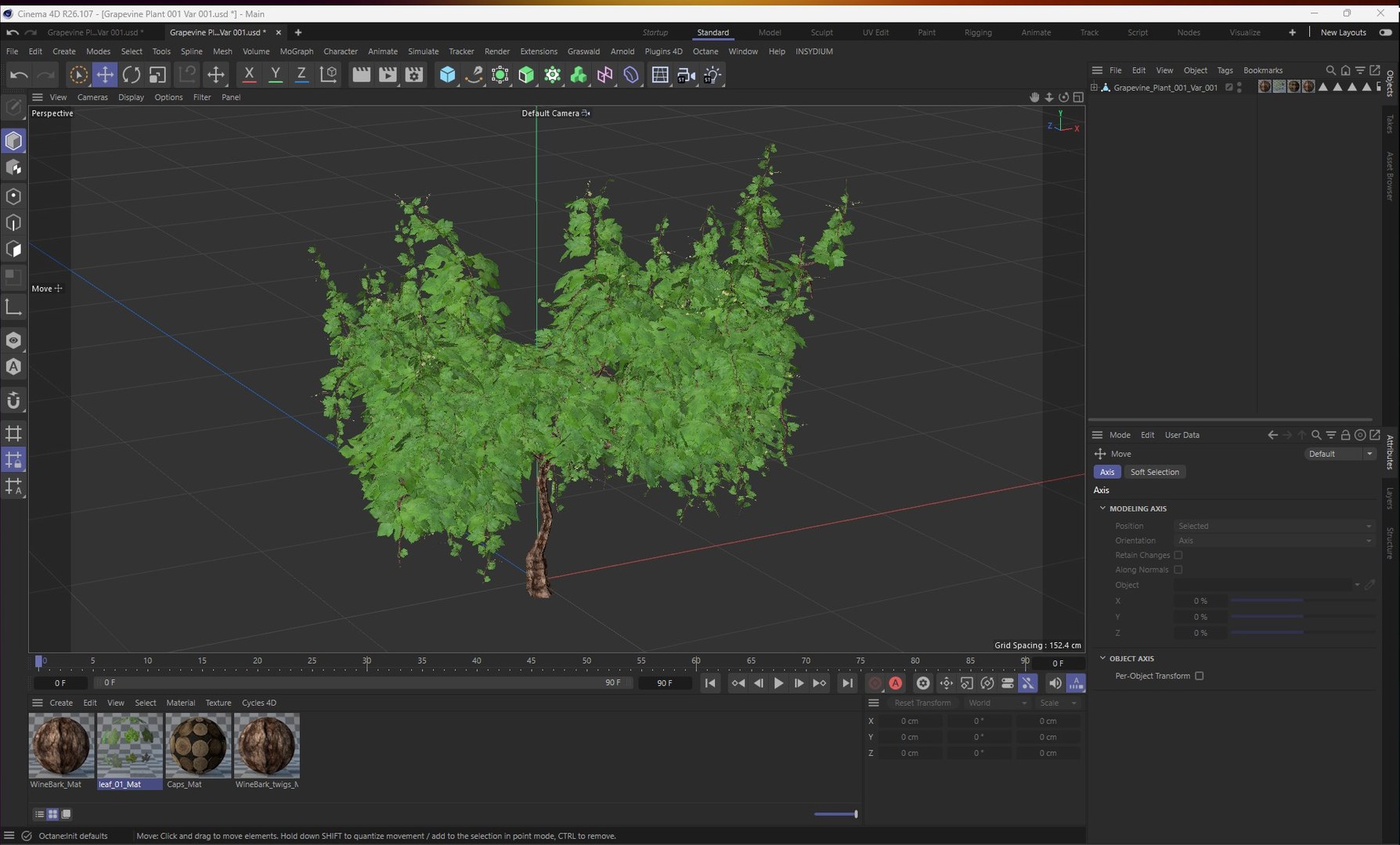 Grapevine Plant 001 Var 001 3D Model - TurboSquid 2083754