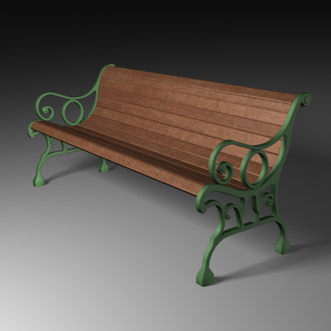 Garden Bench 3d Model