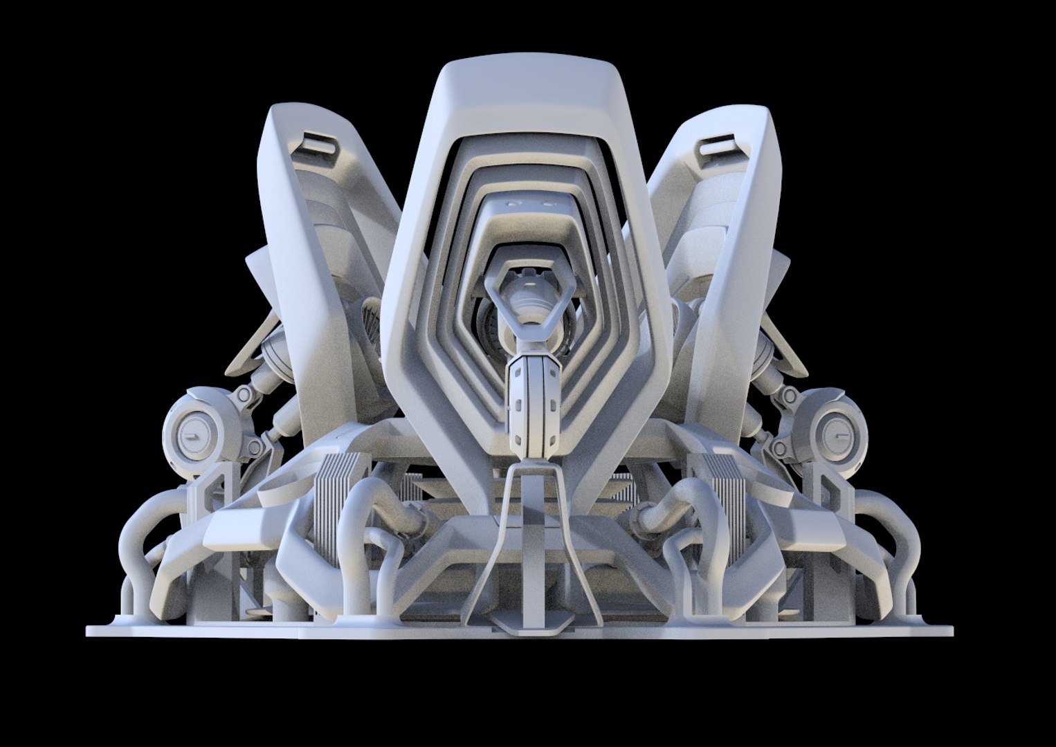 Futuristic Engine 3D Model - TurboSquid 1439312