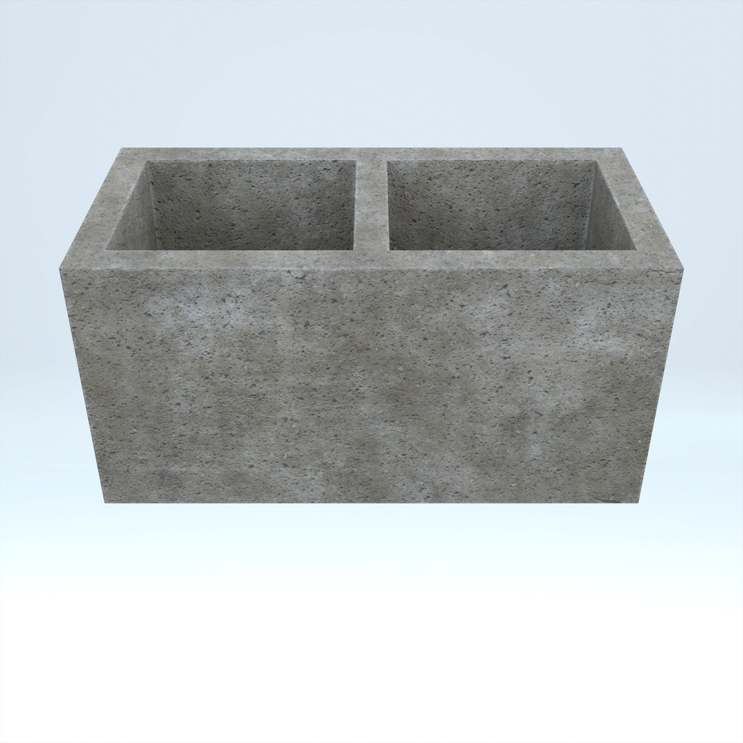 3D Cinder Block Stretcher Double Corner - TurboSquid 2508457