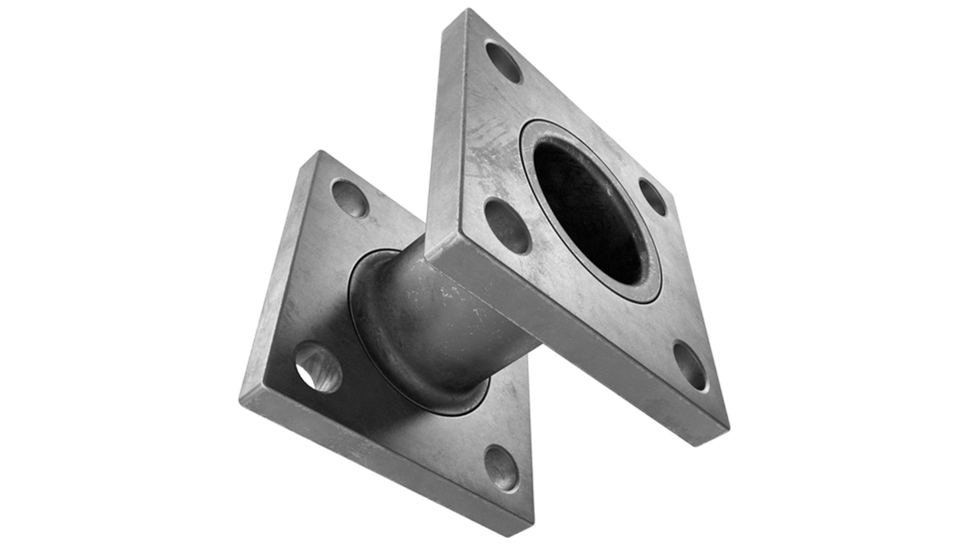 3D Double Square Flange Metal Armor PBR Model - TurboSquid 2299850