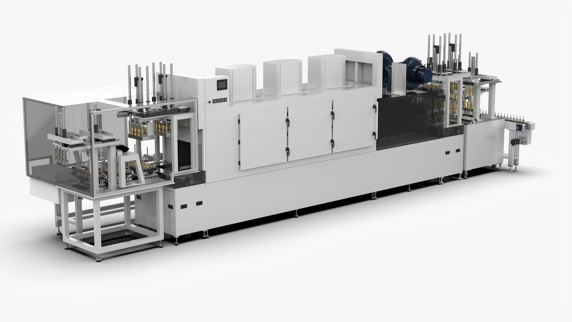 3D Automatic Motor Rotor Cover Heating Furnace Assembly Line ...