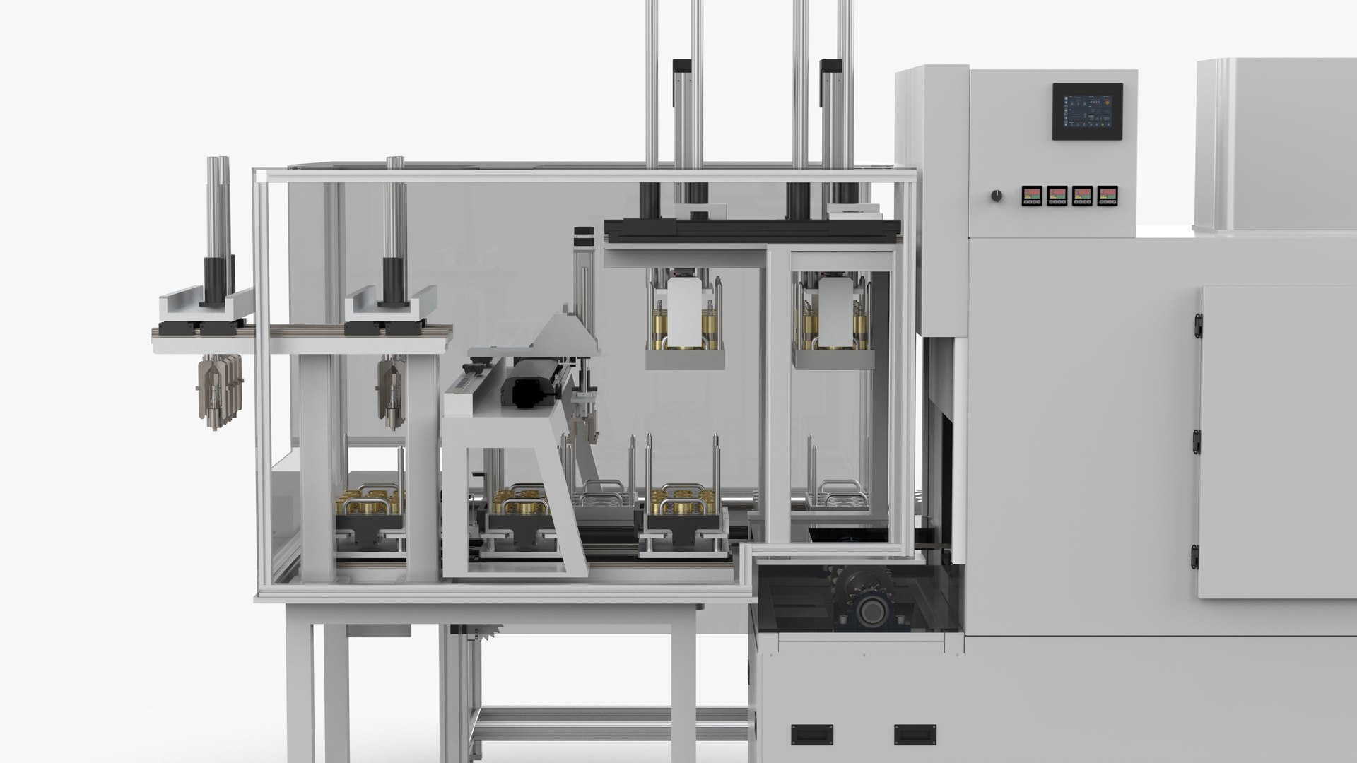 3D Automatic Motor Rotor Cover Heating Furnace Assembly Line ...