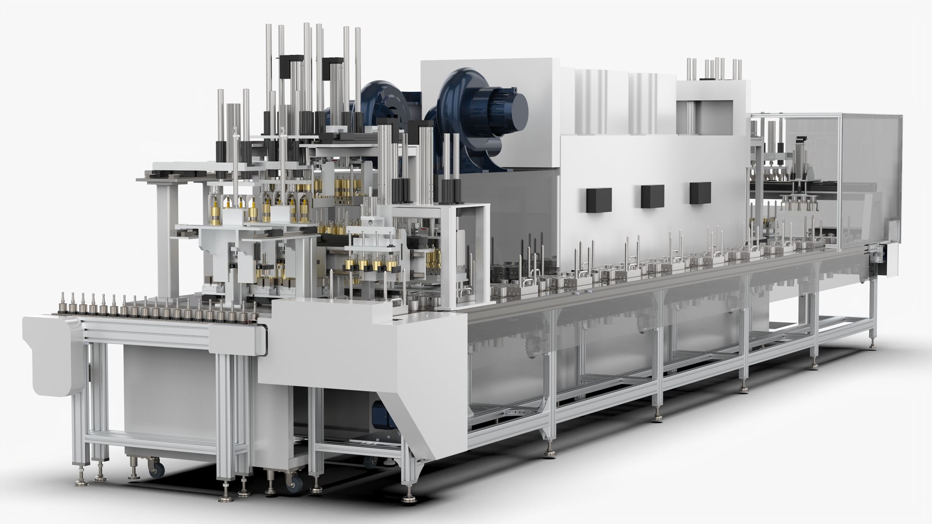 3D Automatic Motor Rotor Cover Heating Furnace Assembly Line ...