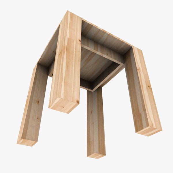 3D modern wooden table model - TurboSquid 1329533