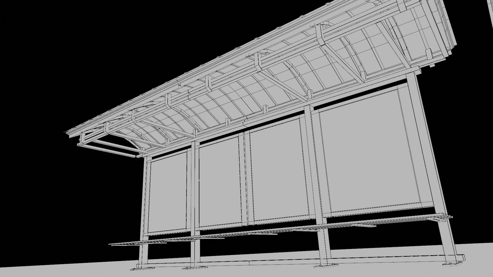 Well Made Bus Stop Shelters With 4k Textures 3D Model - TurboSquid 1914481