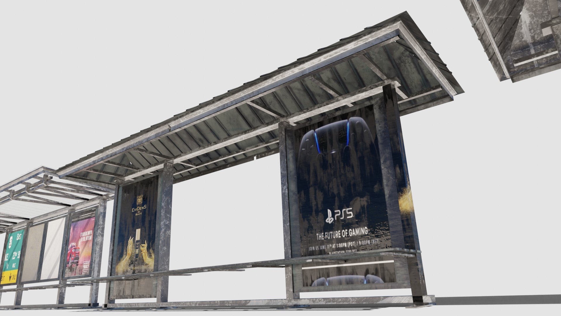 Well Made Bus Stop Shelters With 4k Textures 3D Model - TurboSquid 1914481