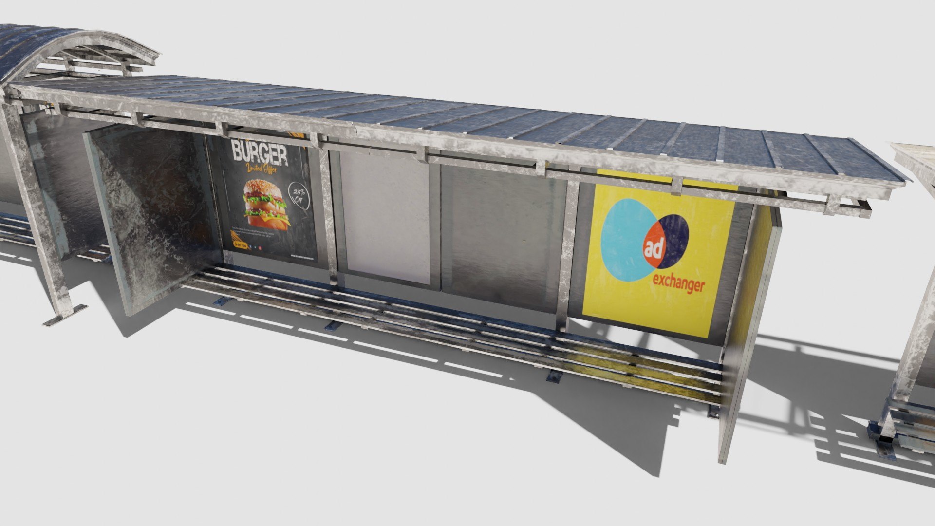 Well Made Bus Stop Shelters With 4k Textures 3D Model - TurboSquid 1914481