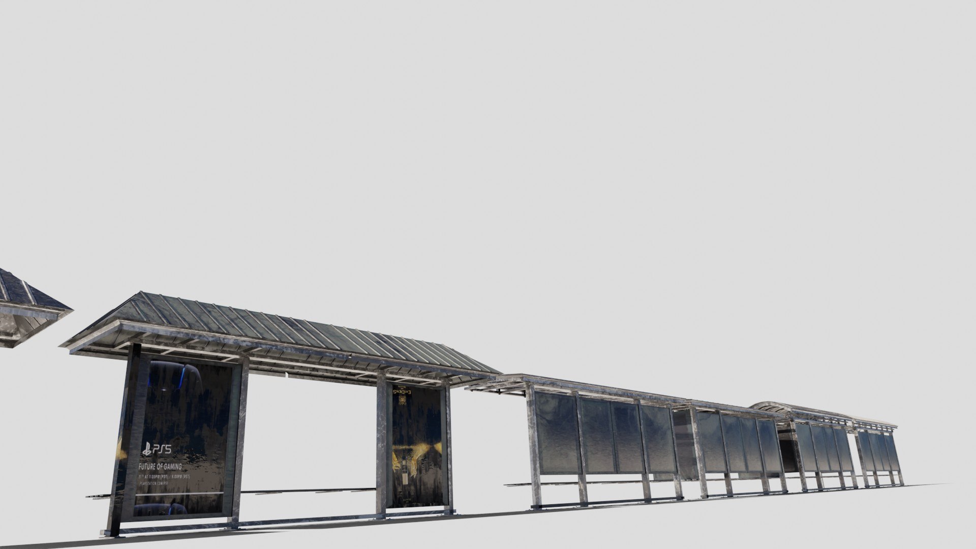 Well Made Bus Stop Shelters With 4k Textures 3D Model - TurboSquid 1914481
