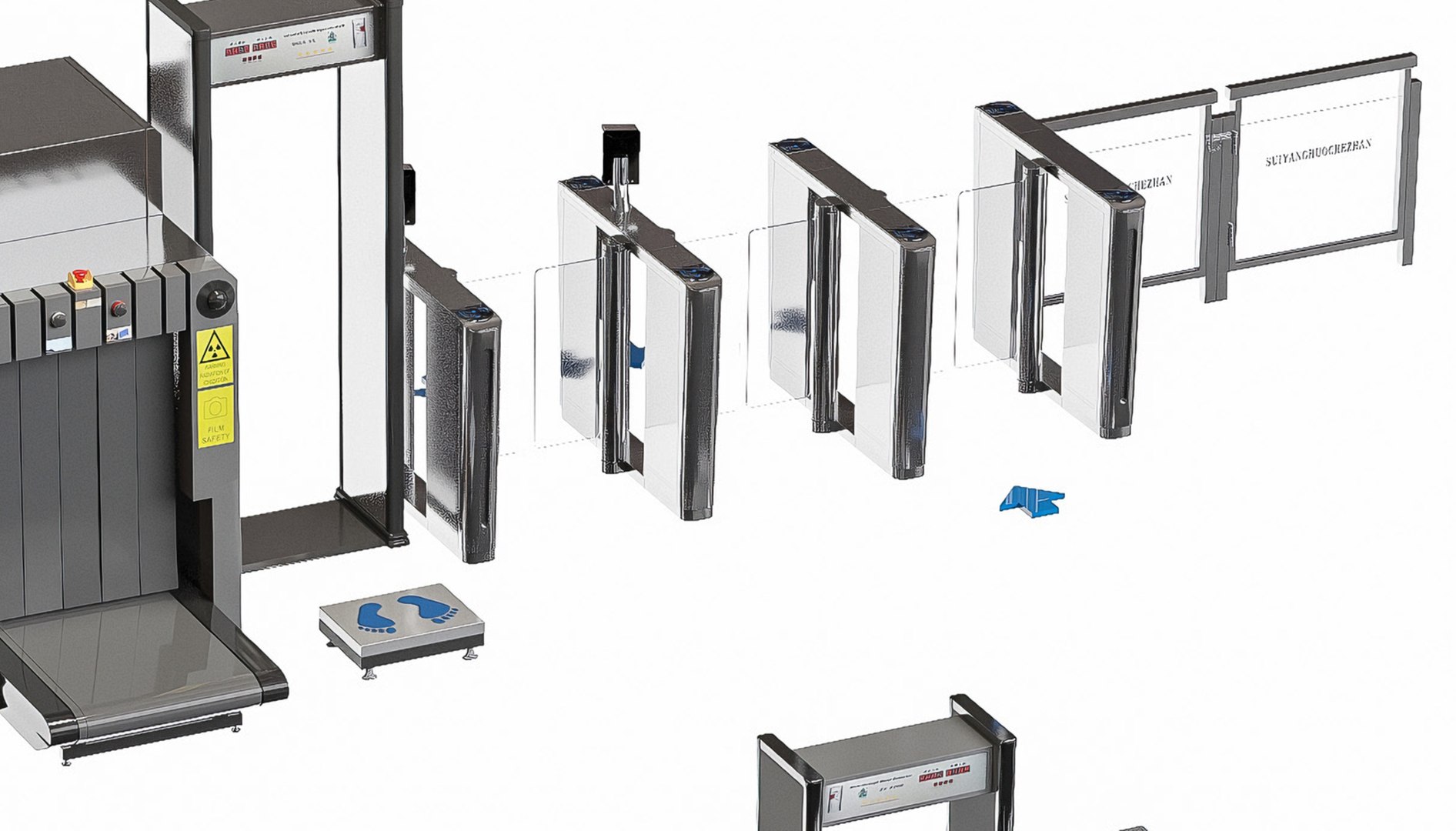 X Ray Machine Airport Security Checkpoint Baggage Scanner Luggage Door ...
