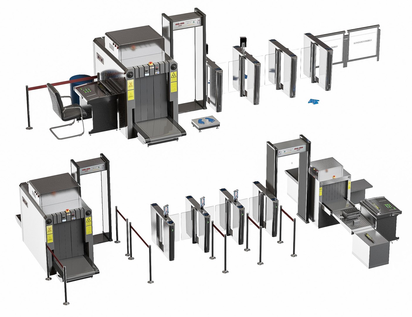 X Ray Machine Airport Security Checkpoint Baggage Scanner Luggage Door ...