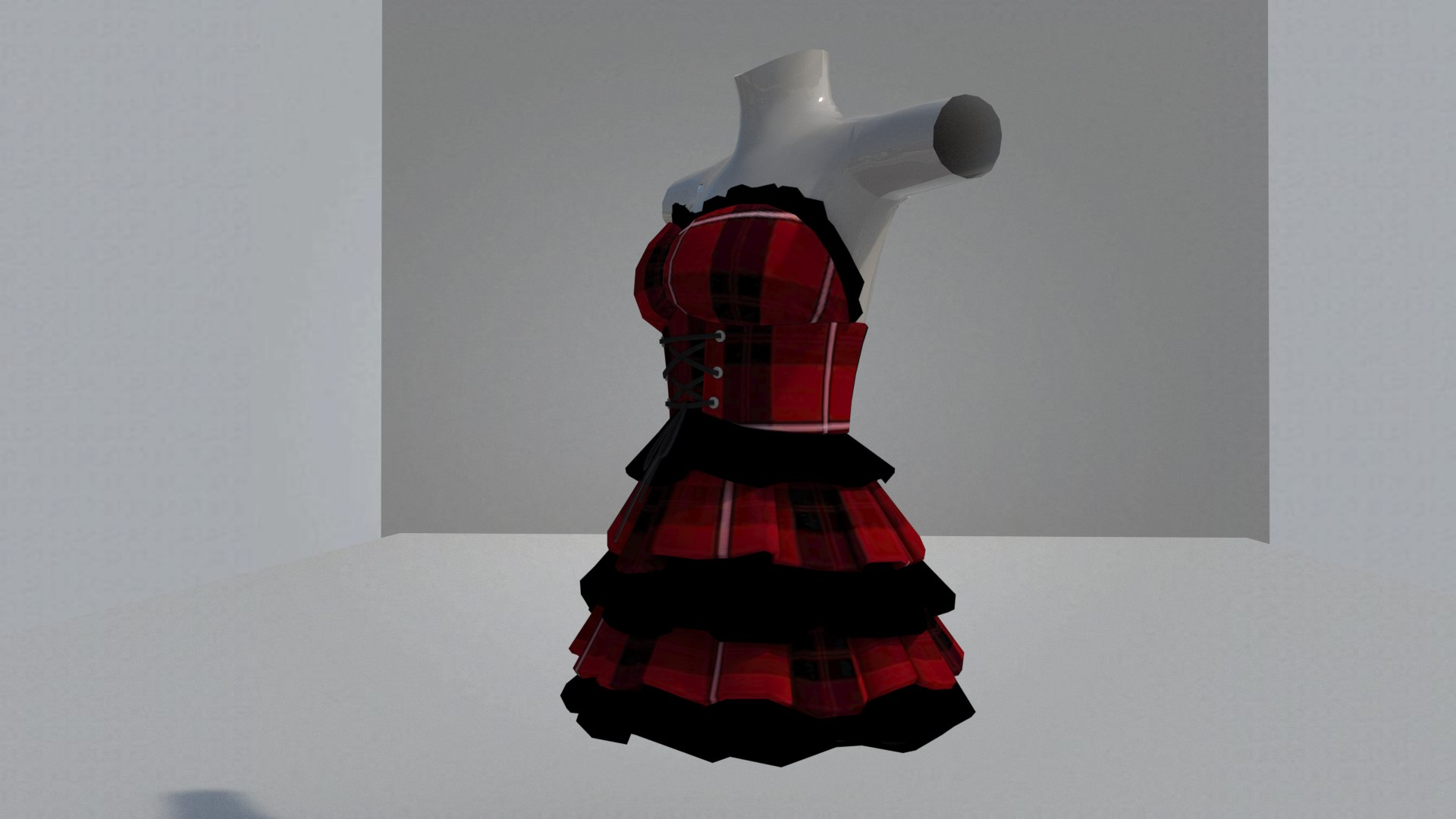 Elegant And Sexy Half Exposed Bosom Dress3d模型 Turbosquid 1949884