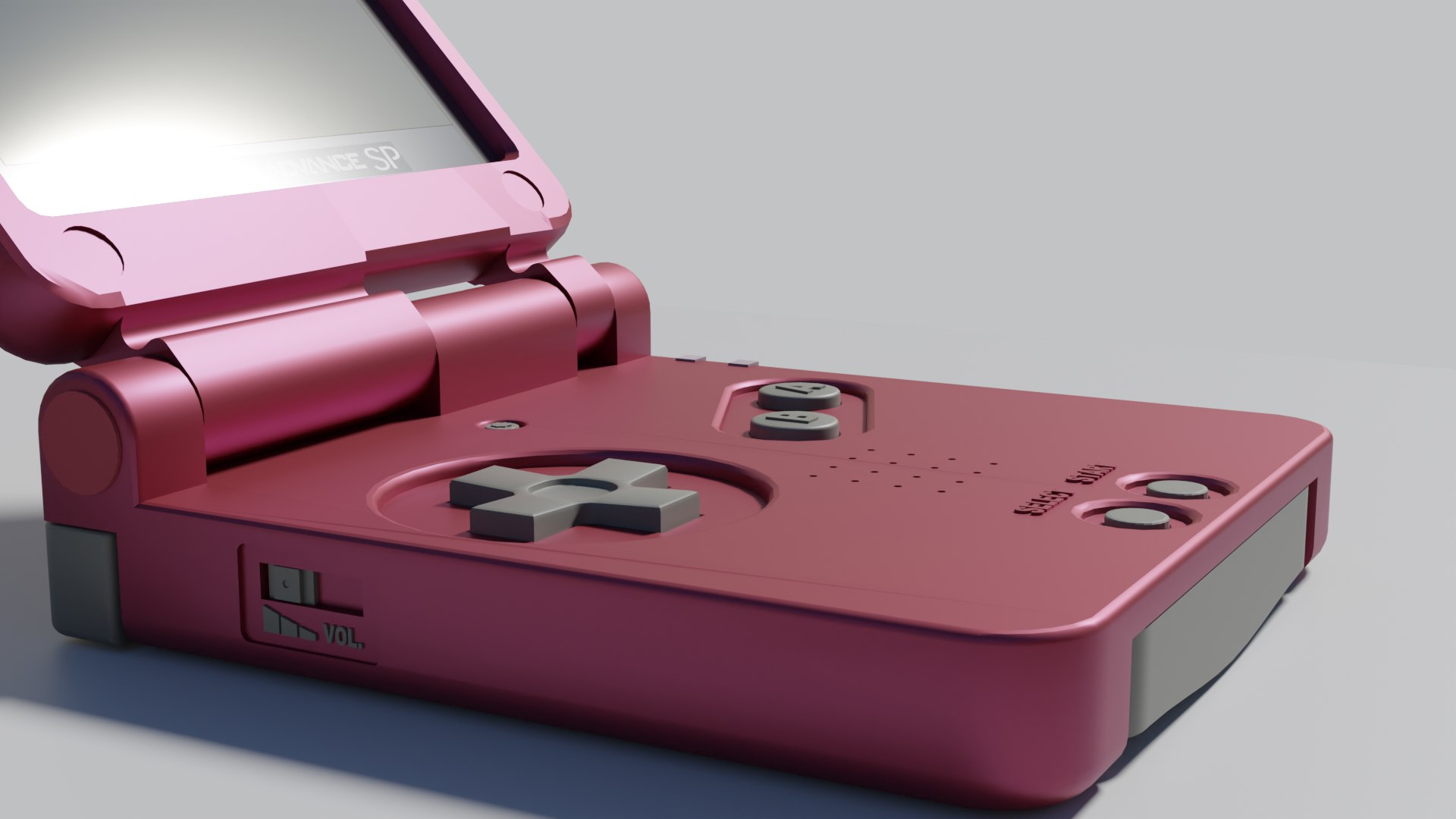 Red Nintendo Game Boy Advance SP 3D - TurboSquid 2018494