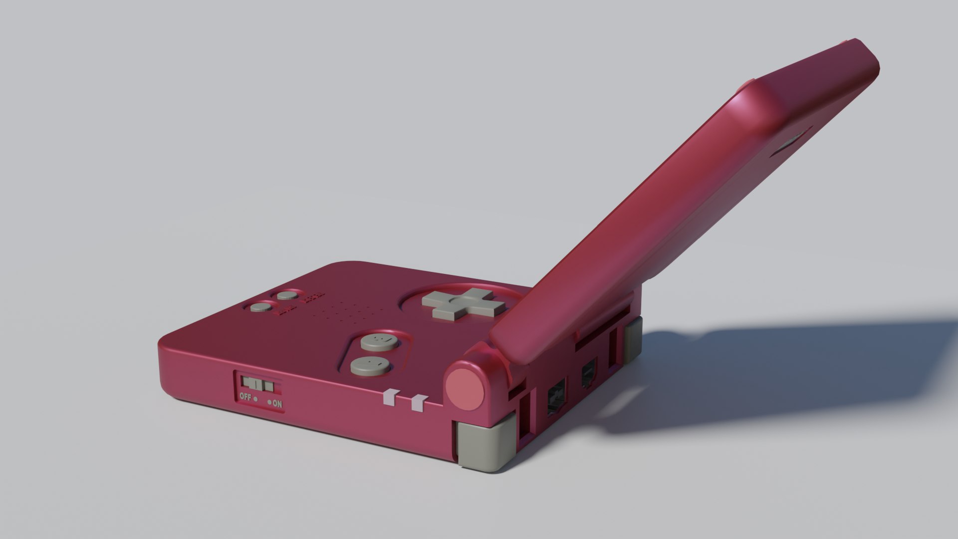 Red Nintendo Game Boy Advance SP 3D - TurboSquid 2018494