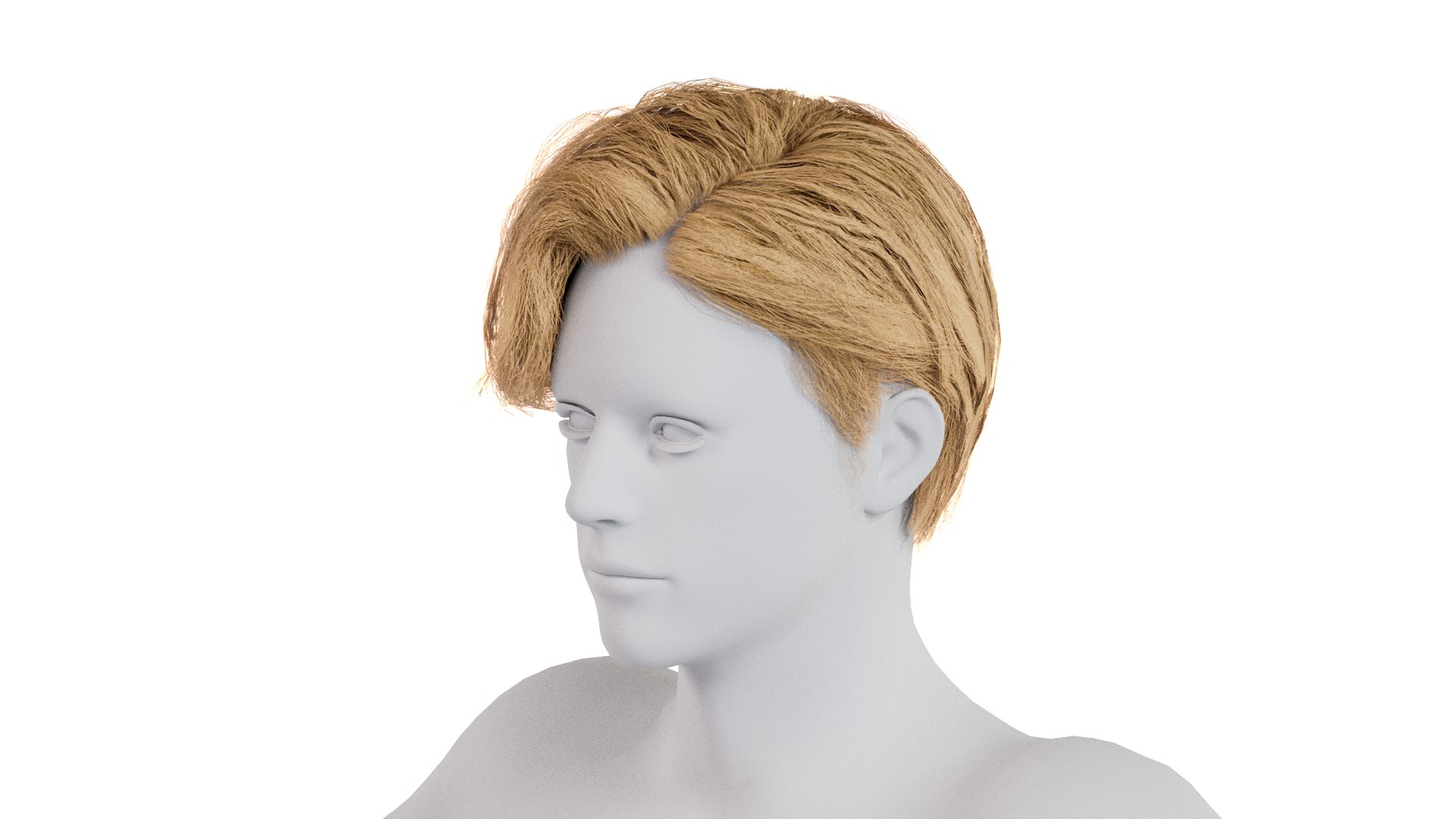 Realistic Male Hair 3D - TurboSquid 2425456