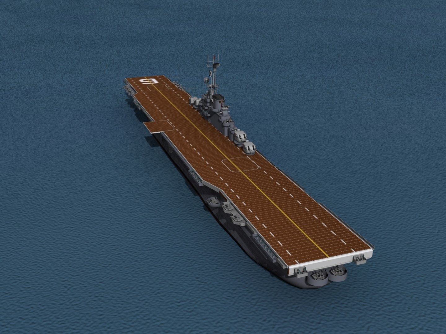 Class Carriers Essex Uss 3d Max