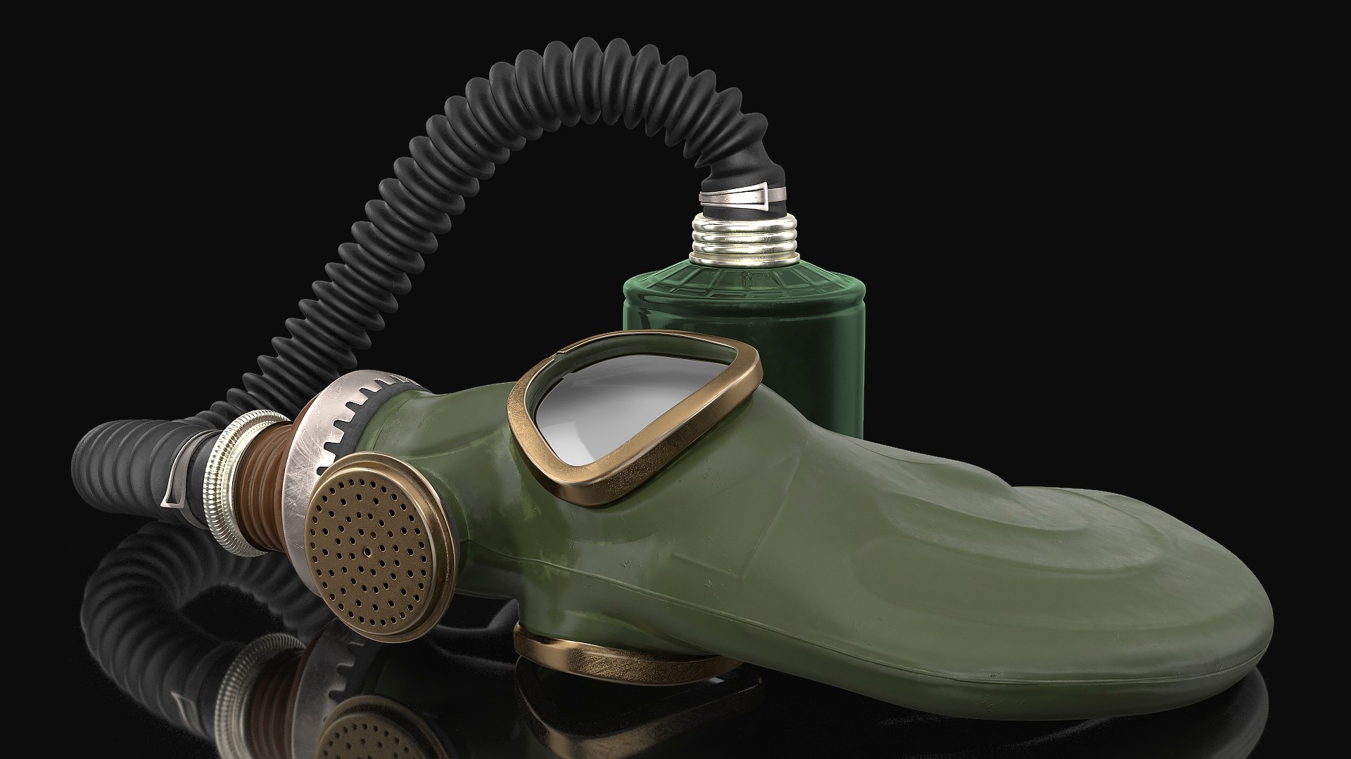 Green Gas Mask Long 3D Model - TurboSquid 1572144