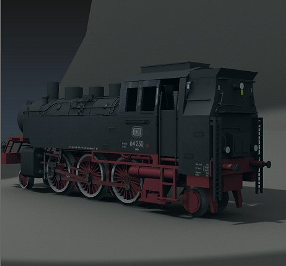 3d Steam Engine Br64 Model