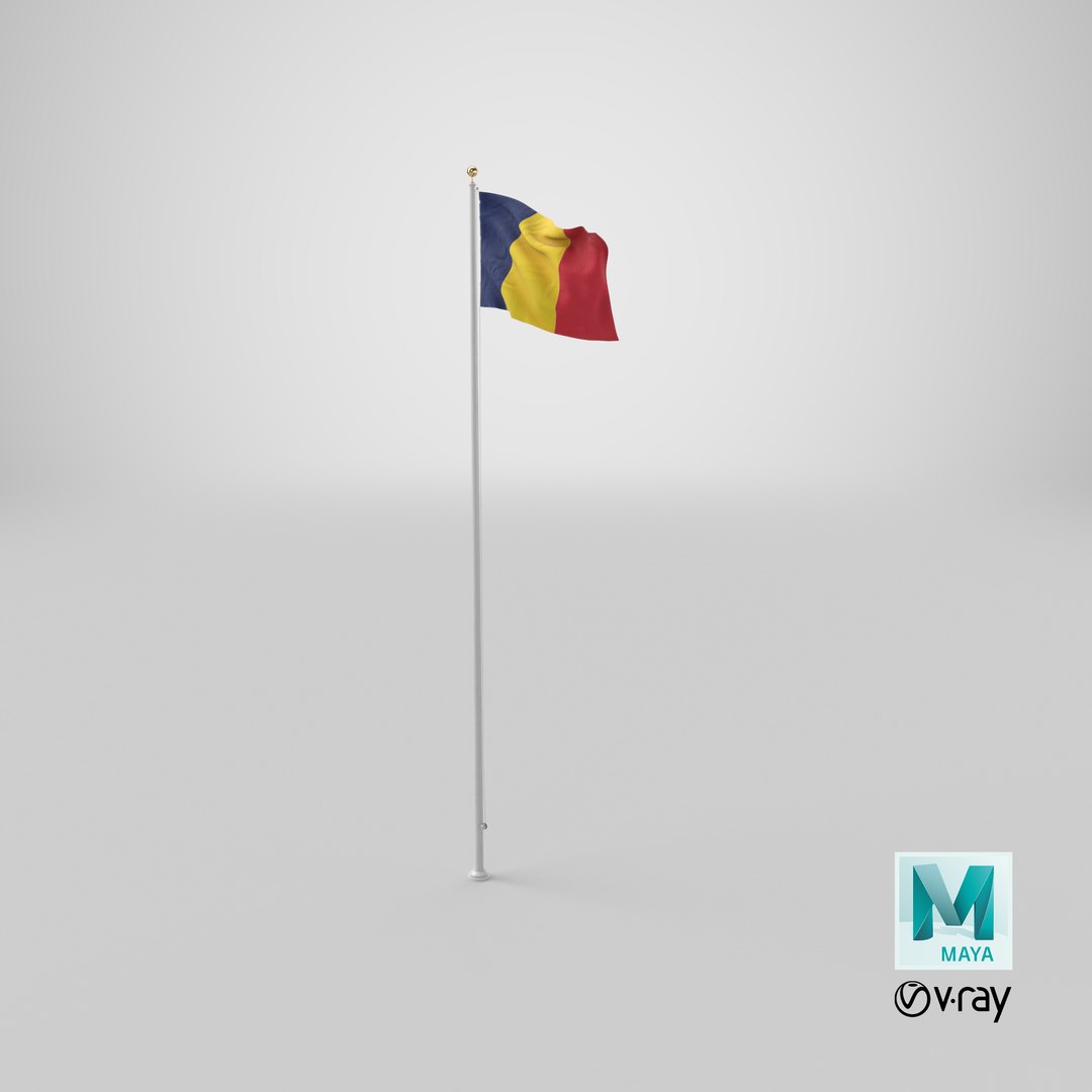 Flag Pole Chad 3D Model - TurboSquid 1614336