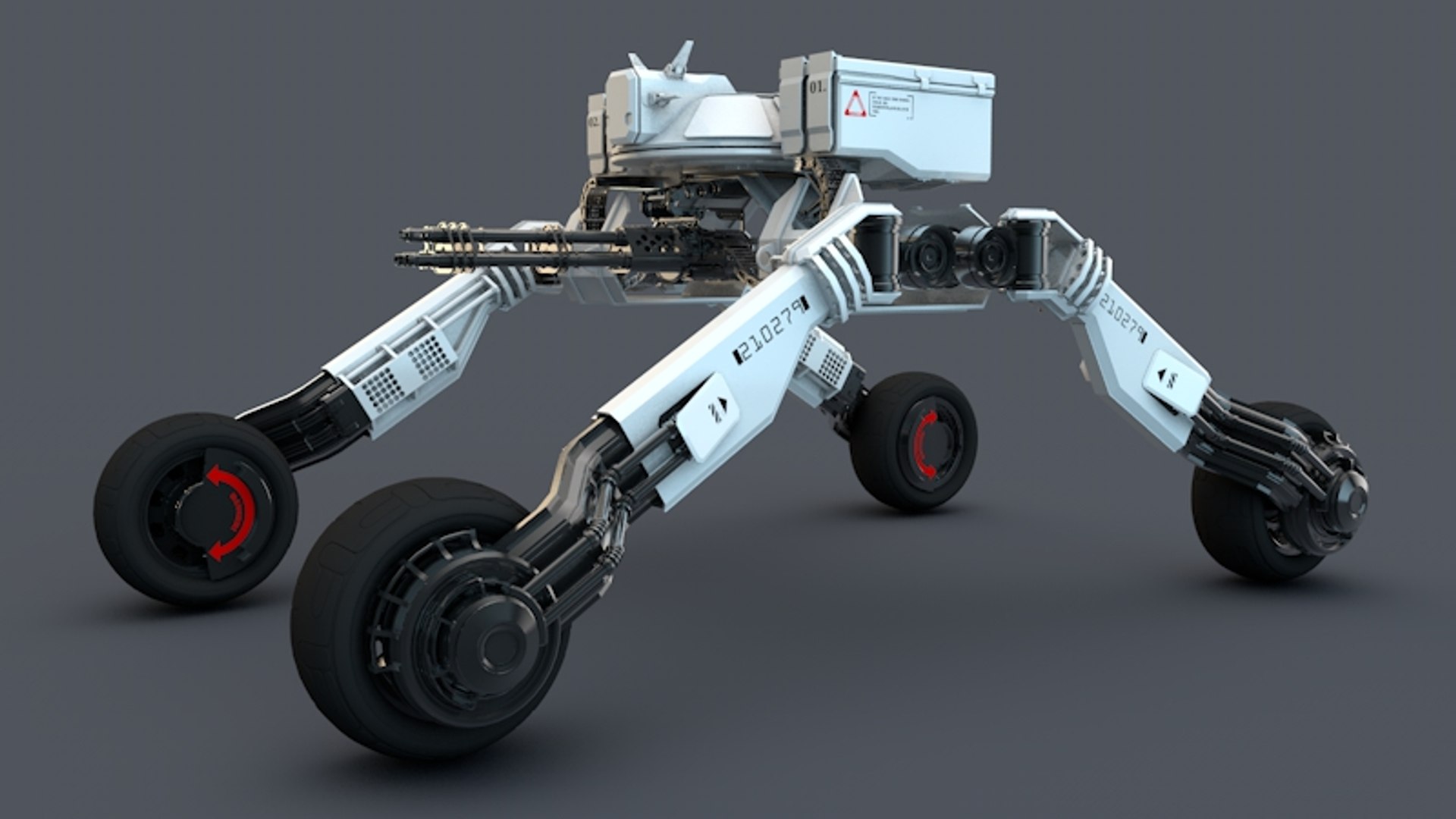 3d Robot Minigun Model