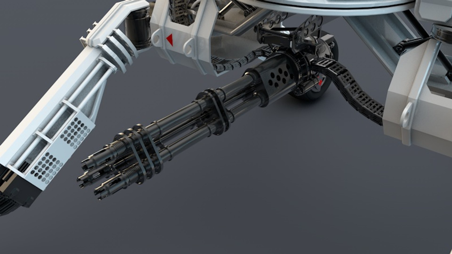 3d Robot Minigun Model