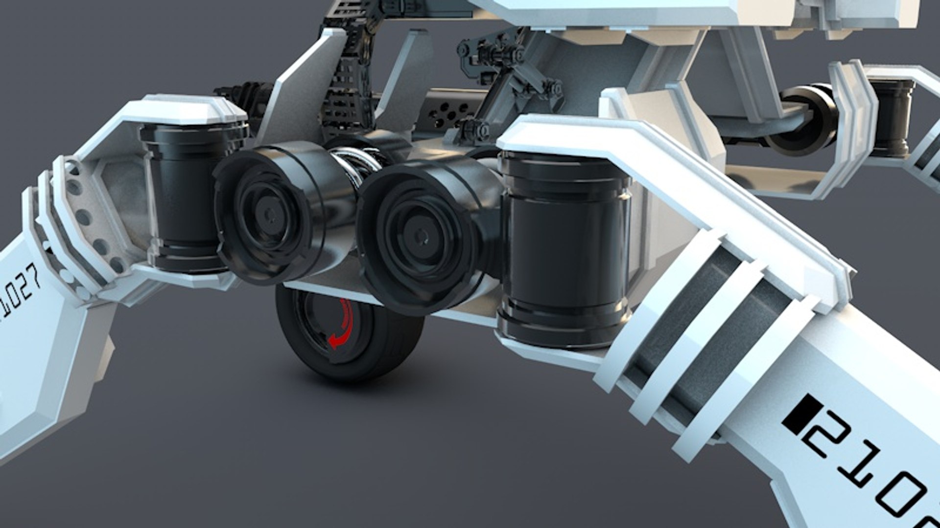 3d Robot Minigun Model