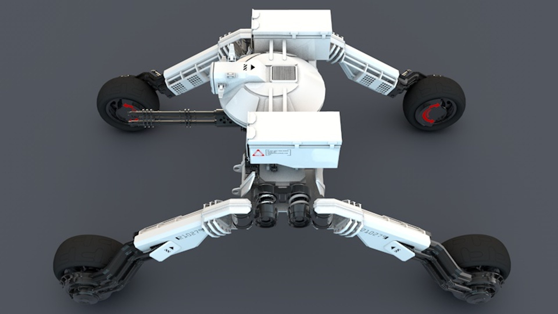 3d Robot Minigun Model