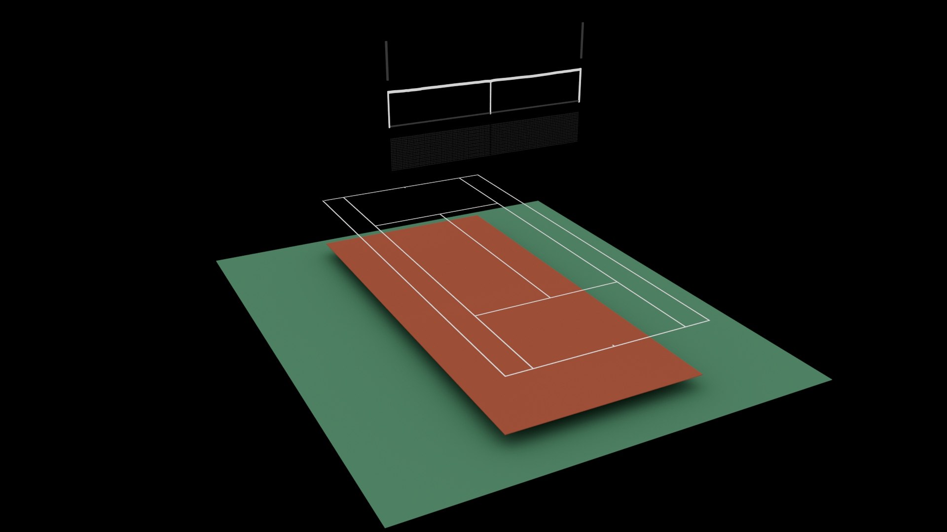 Tennis Court 3D Model - TurboSquid 2142932