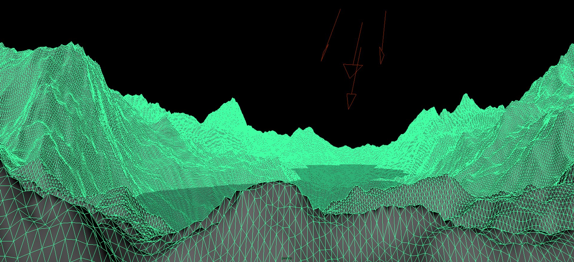 mountains scene 3d obj