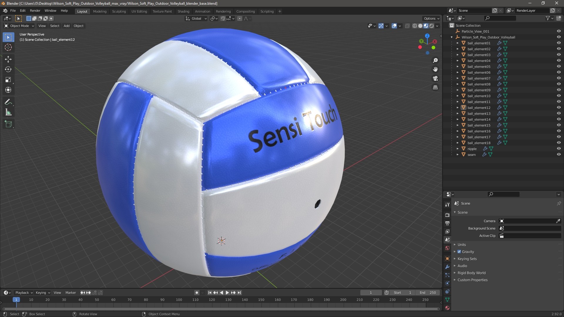 3D Wilson Soft Play Outdoor Volleyball Model - TurboSquid 2202504