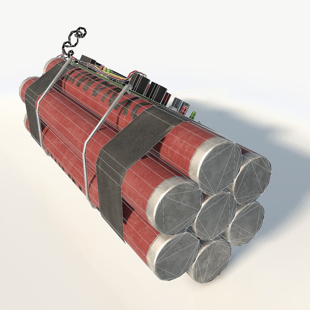 3d dynamite bomb timer model