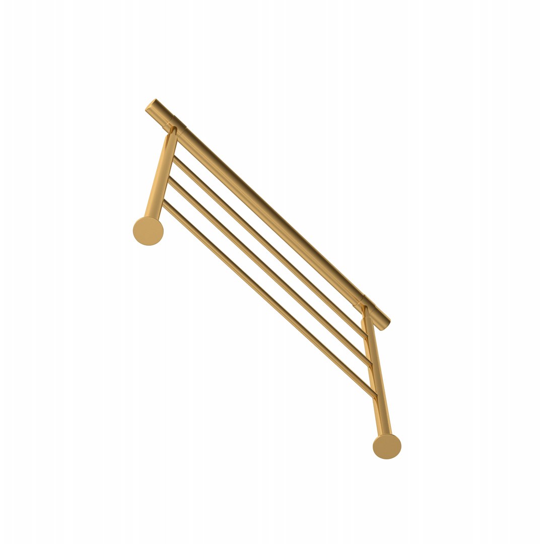 3D Model Gold Stair Railing - TurboSquid 2214193