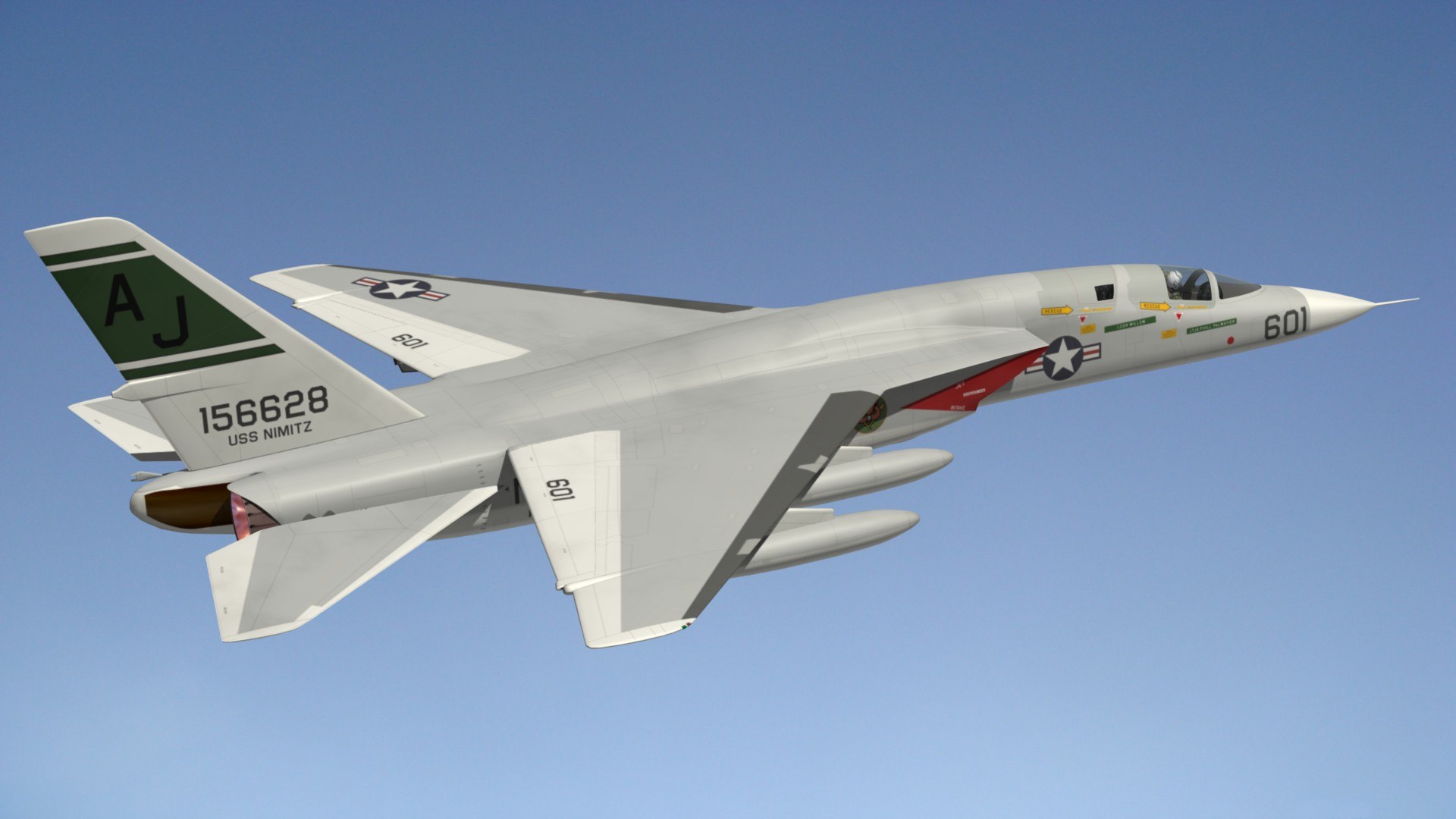 3D Model North American RA5C Vigilante - TurboSquid 2033652