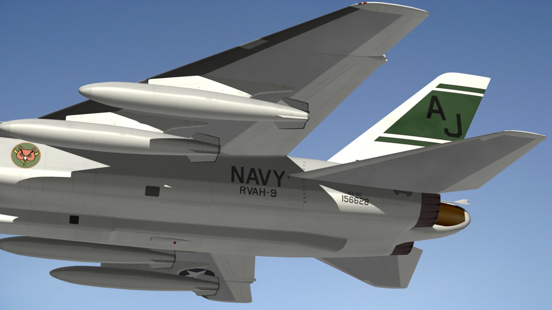 3D Model North American RA5C Vigilante - TurboSquid 2033652