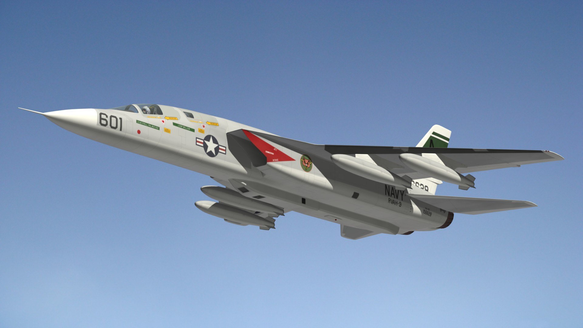 3D Model North American RA5C Vigilante - TurboSquid 2033652