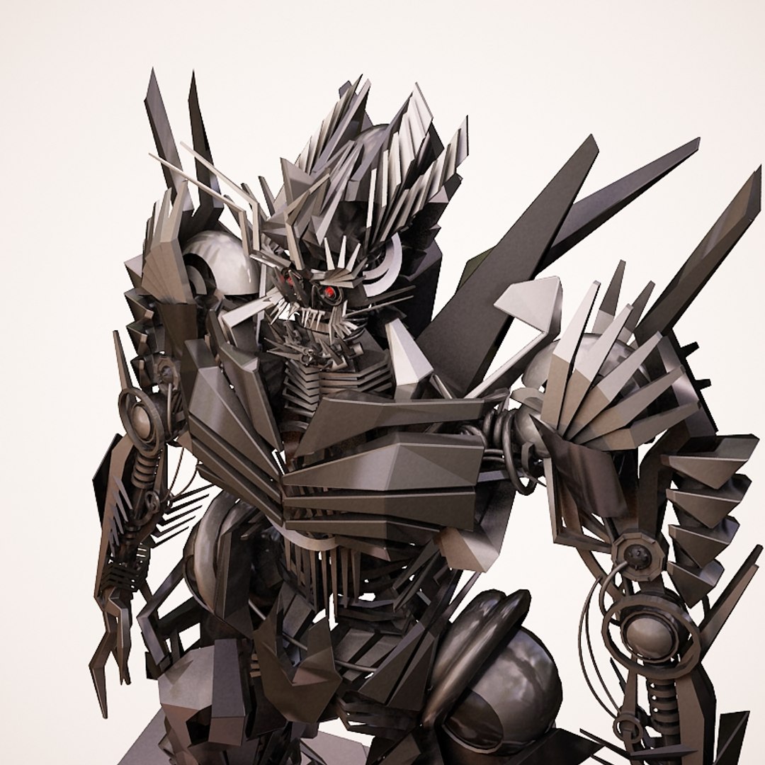 Robot Warrior Rigged - 3ds