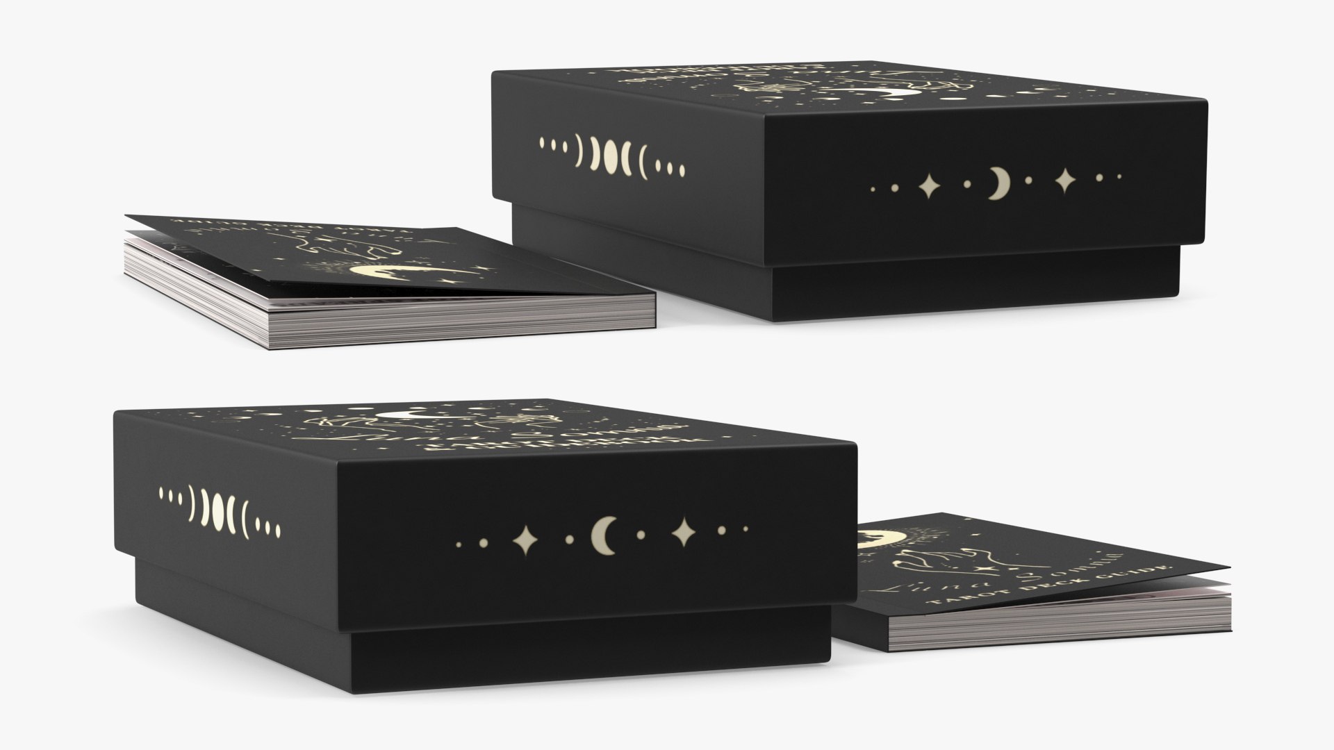 3D Box Of Tarot Cards With Guidebook Model - TurboSquid 1975129
