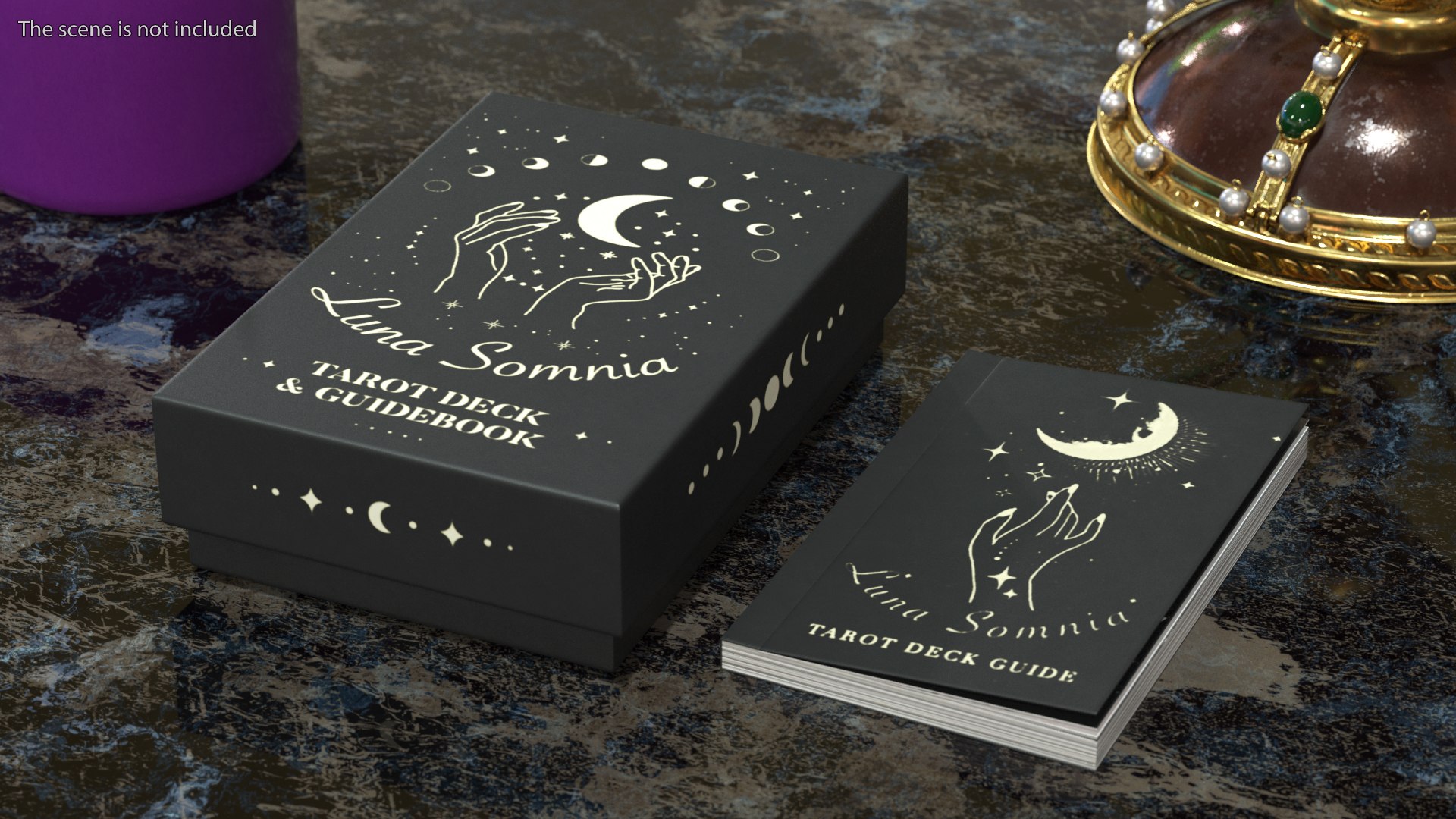 3D Box Of Tarot Cards With Guidebook Model - TurboSquid 1975129