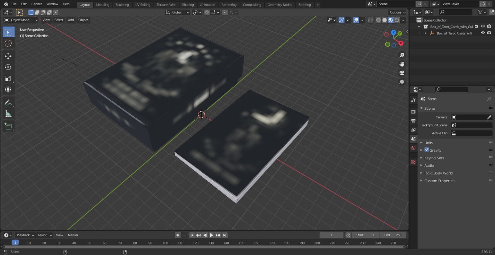 3D Box Of Tarot Cards With Guidebook Model - TurboSquid 1975129
