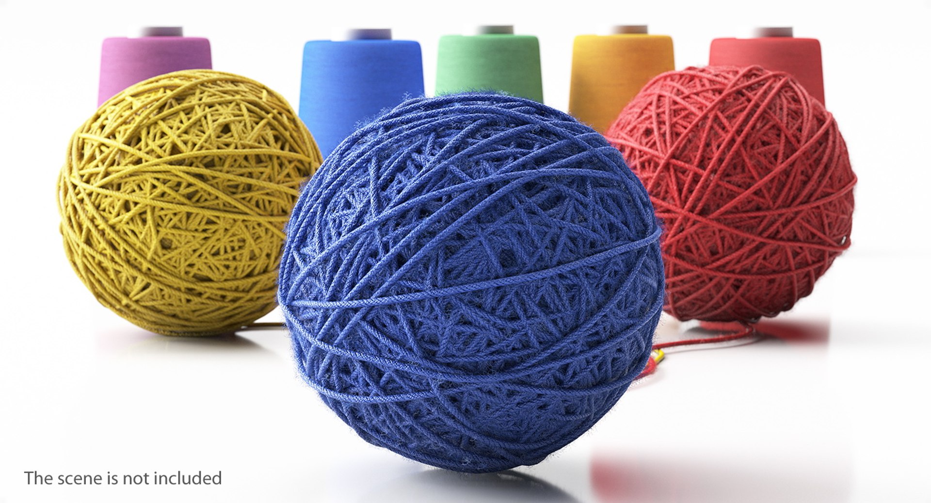 Blue Wool Yarn Ball 3D Model - TurboSquid 1422297