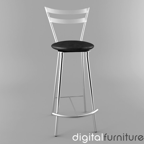3d obj stool digital