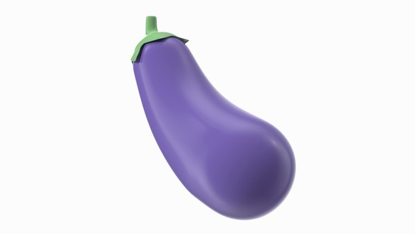 3d Eggplant Emoji Turbosquid 1870623