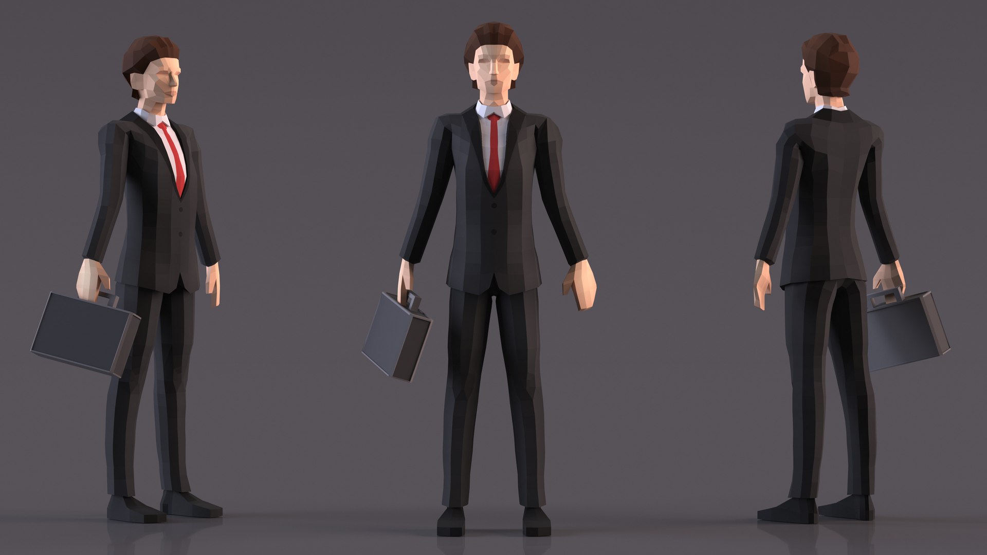 3D Low Poly Businessman Model - TurboSquid 2181326