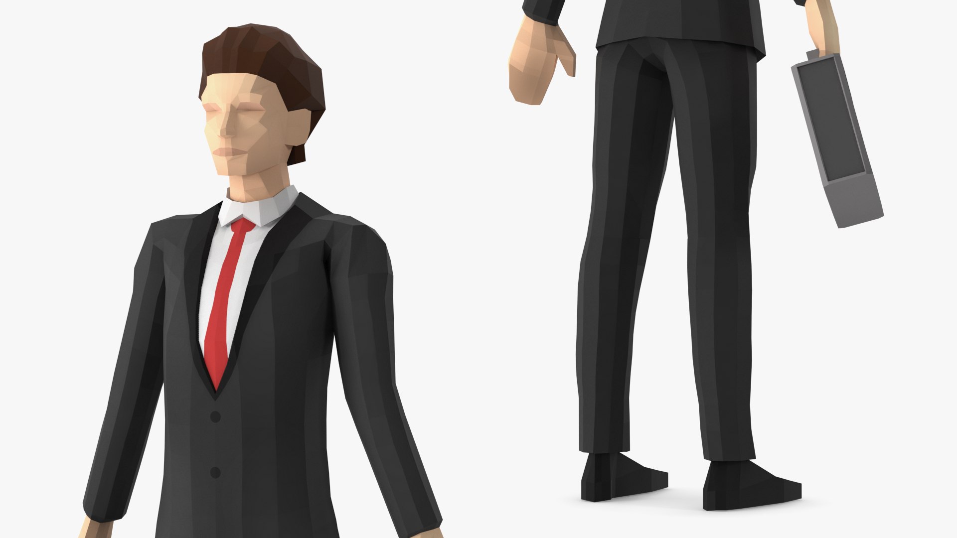 3D Low Poly Businessman Model - TurboSquid 2181326