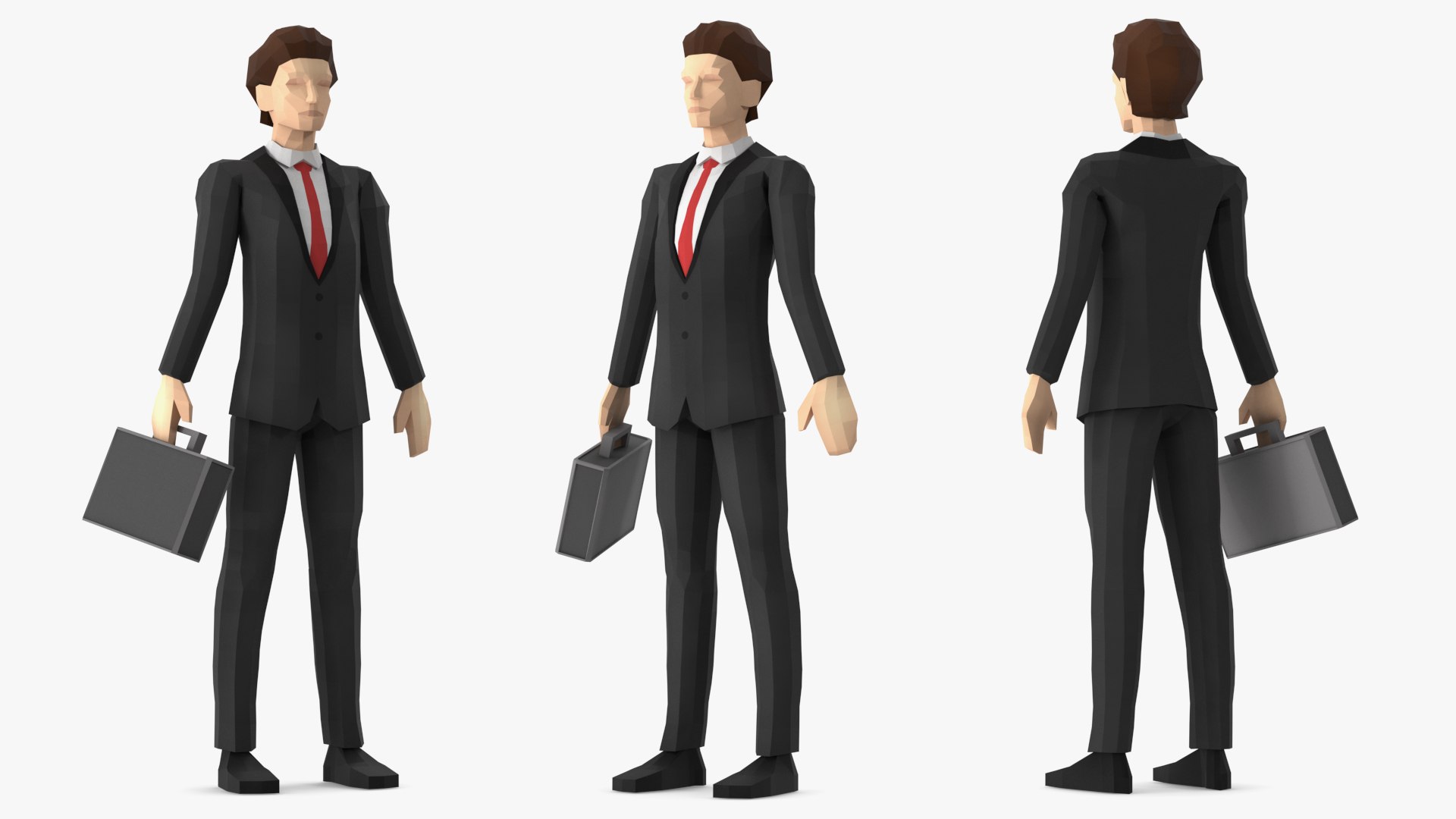 3D Low Poly Businessman Model - TurboSquid 2181326