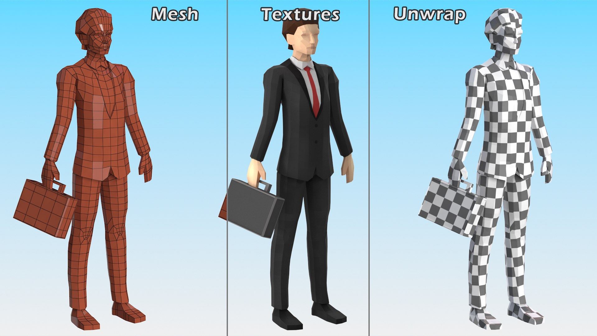 3D Low Poly Businessman model - TurboSquid 2181326