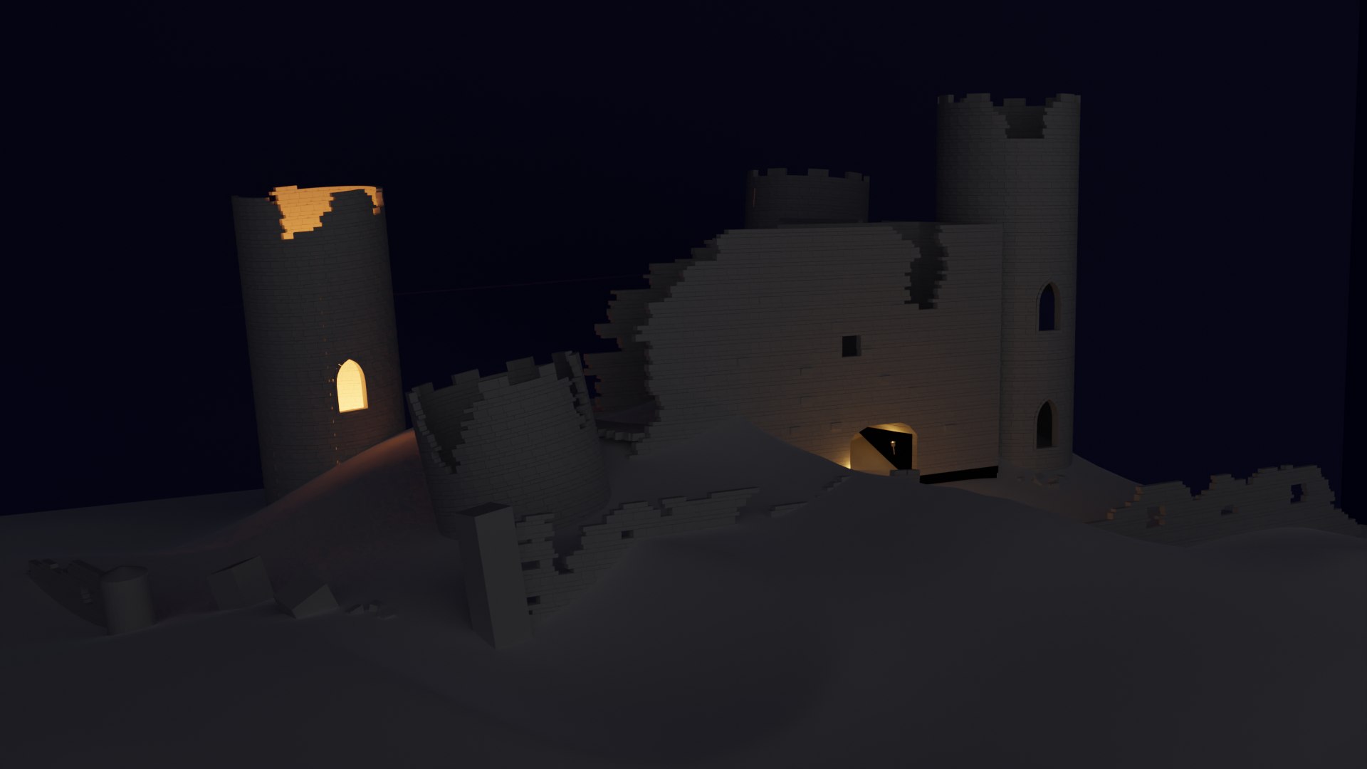 Broken Castle 3D Model - TurboSquid 2137461